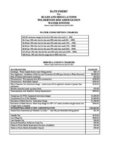 Water Rates Insert 2022r